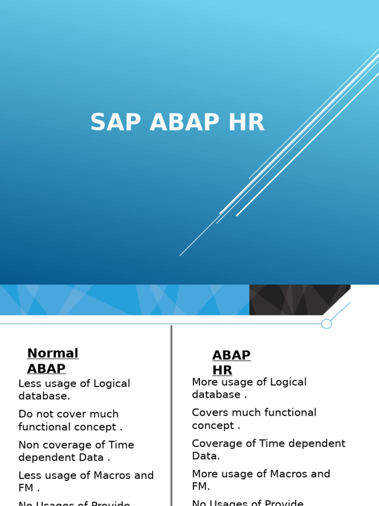 Abap HR My Notes | PDF
