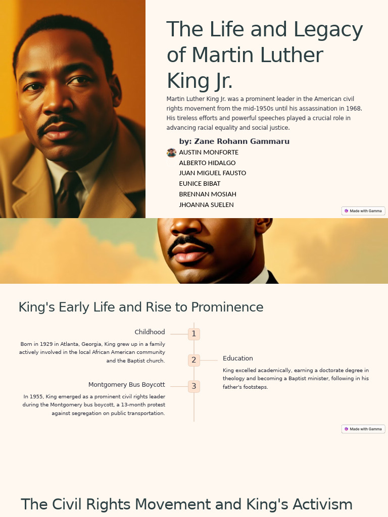Martin Luther King Jr.: Legacy & Impact | PDF | Martin Luther King Jr ...