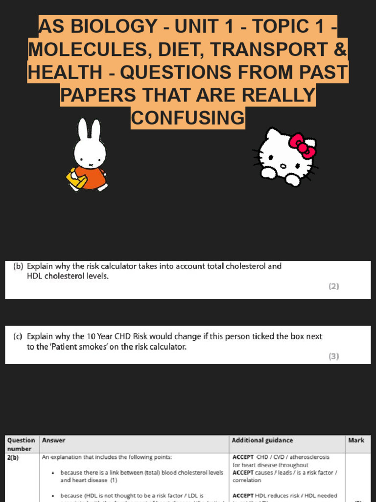 AS: BIO: UNIT 1: TOPIC 1 - PRACTICE Qs | PDF
