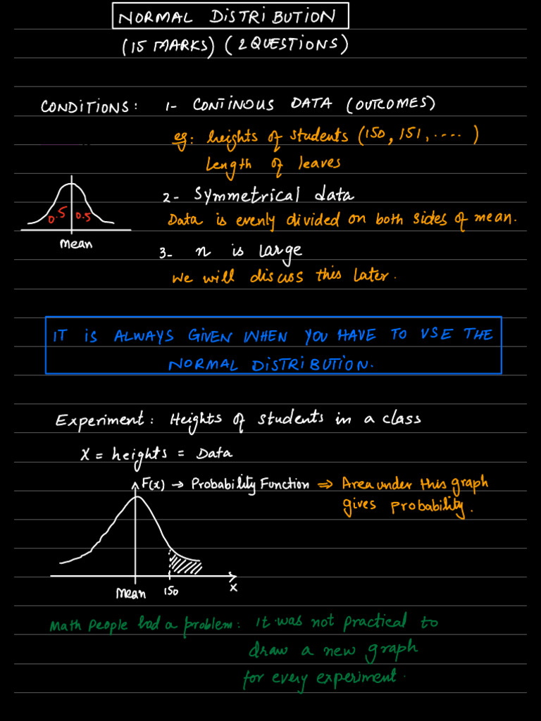 s1 Normal Distribution Explanation Only | PDF