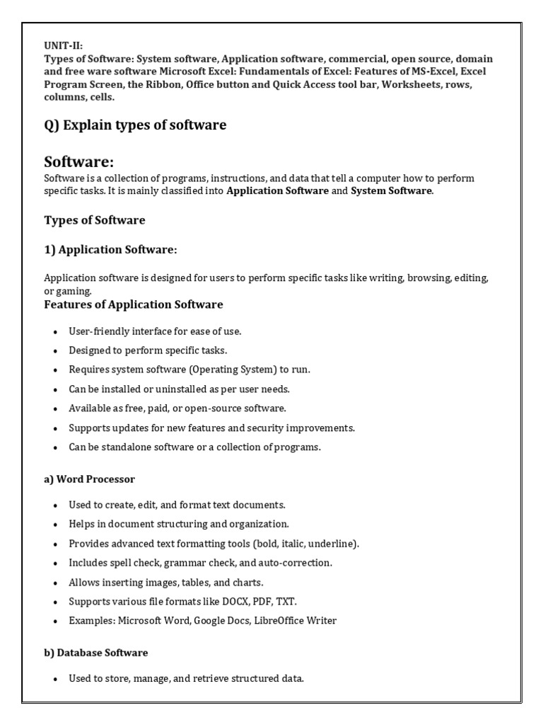 UNIT 2 | PDF | Microsoft Excel | Spreadsheet