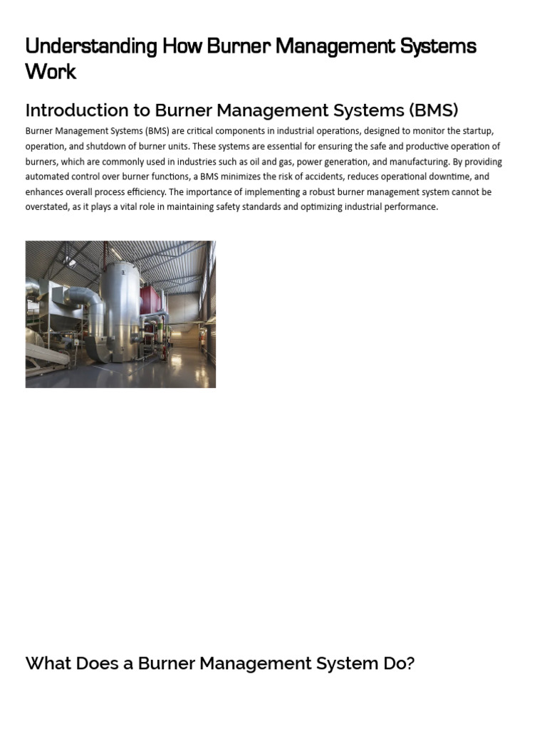 Burner Management Systems Explained | PDF | Reliability Engineering | Safety