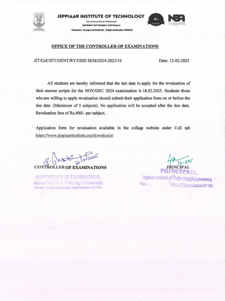 Revaluation Circular. | PDF