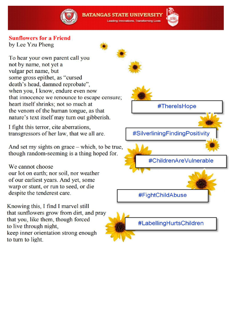 Sunflowers For A Friend | PDF
