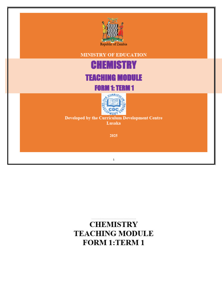 Chemistry Teaching Module Form 1 Final Version 3 | PDF | Learning ...