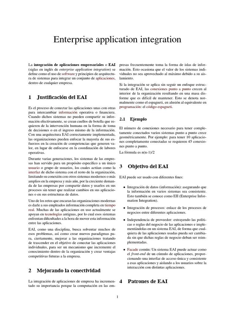 EAI, Enterprise Application Integration | PDF | Ingeniería de Sistemas | Ingeniería de software