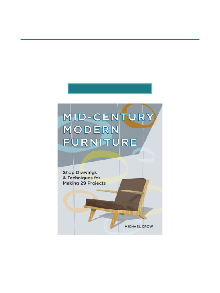 Flash Deal Mid Century Modern Furniture Shop Drawings & Techniques For ...