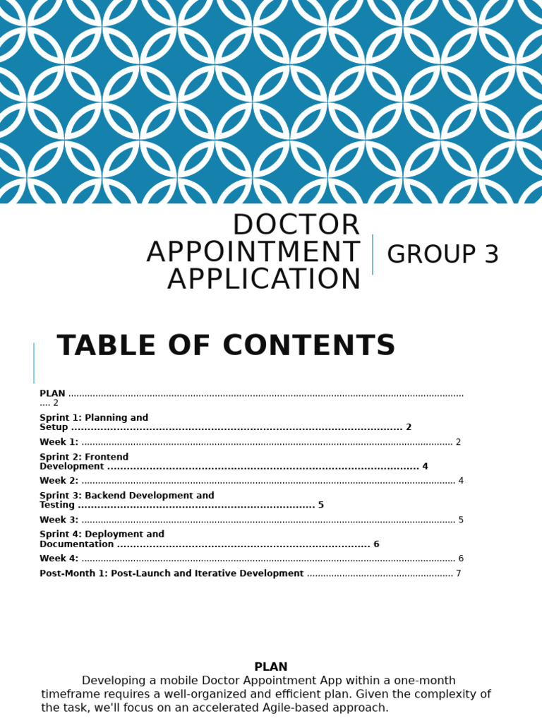 Mobile Doctor Appointment App Plan | PDF | Mobile App | Software Testing