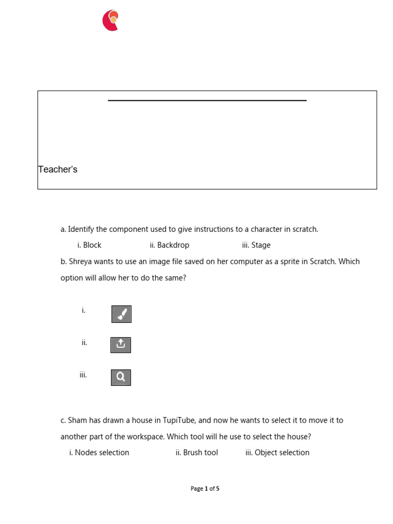 Class III C.SC Final Assessment Revision Assignment | PDF | Scratch ...