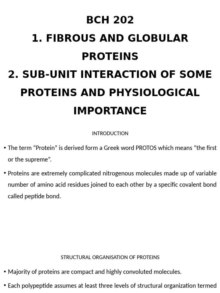 Structural and Globular Proteins | PDF | Protein Structure | Collagen