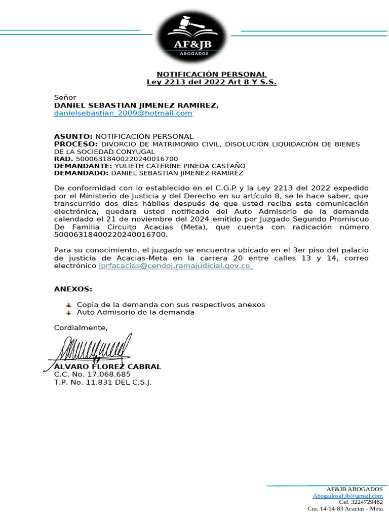 Notificación Personal | PDF