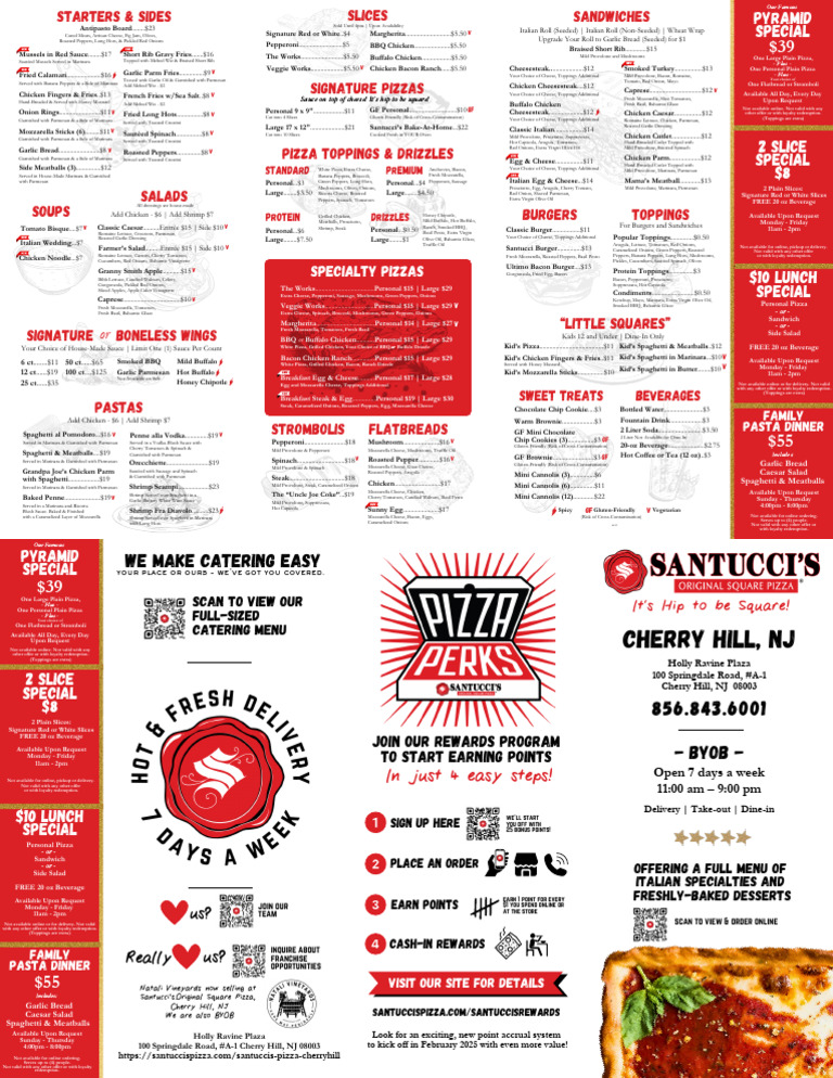 Cherry Hill Trifold in House Menu 11 - 18 - 24 2 | PDF | Pizza | Tomato ...