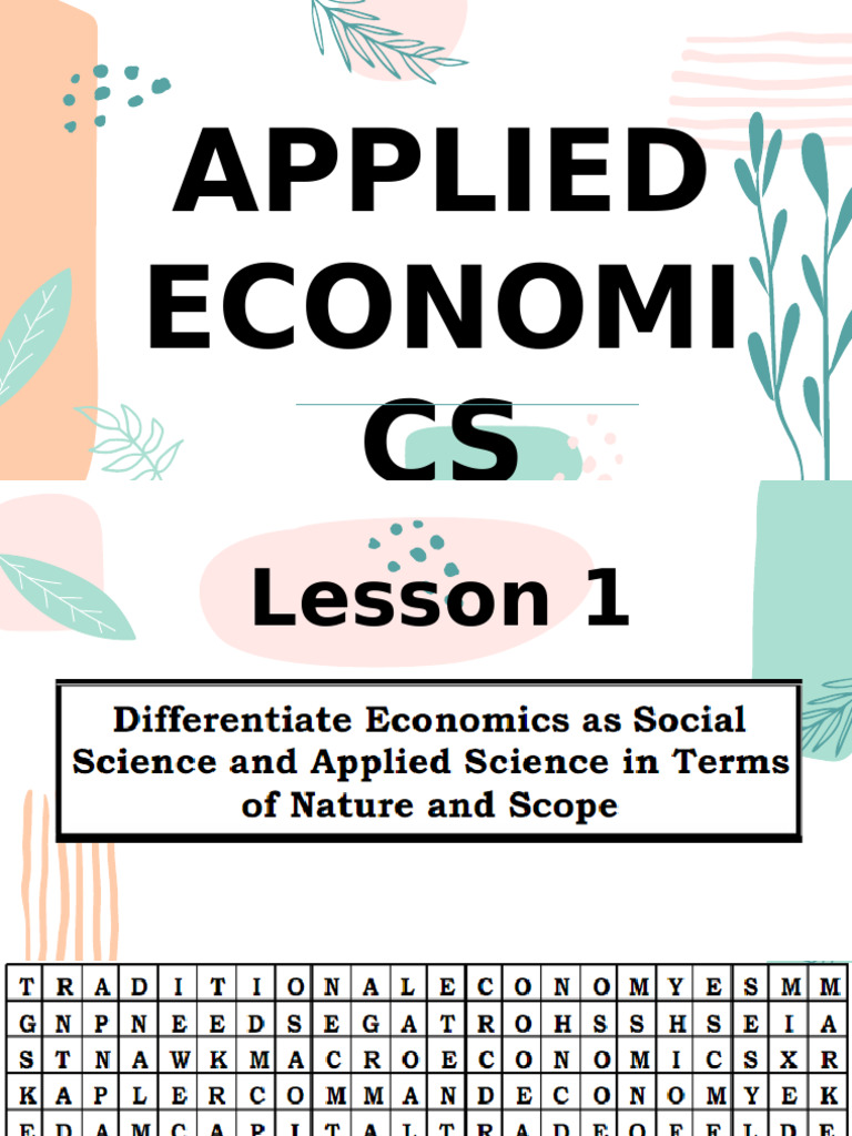 WK1 Applied Economics | PDF