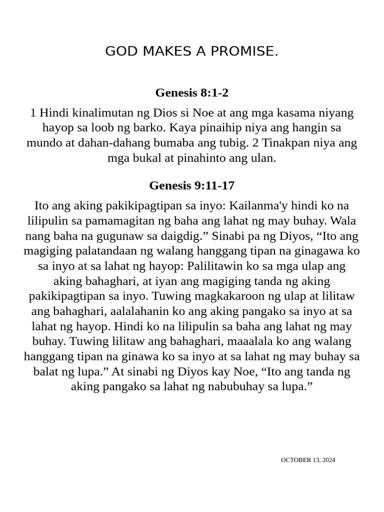 God Makes A Promise | PDF