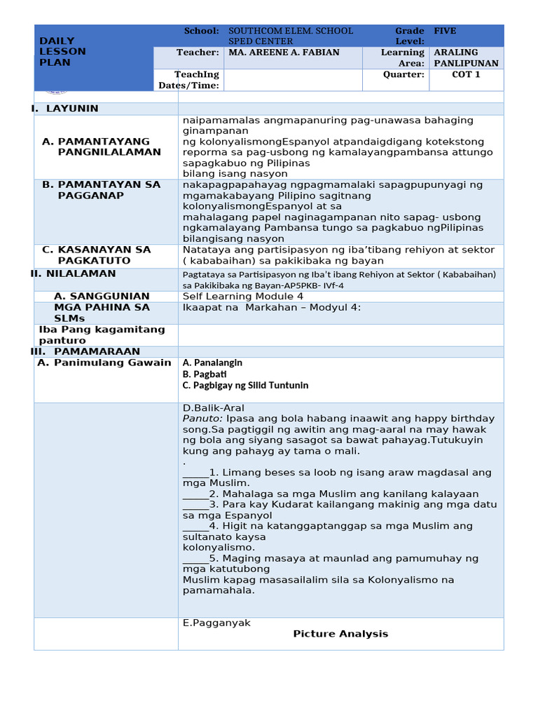 Arpan 5 Lesson Plan | PDF