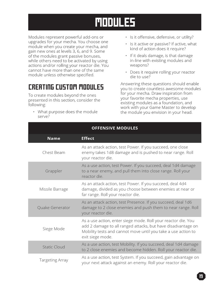 Mecha Module Creation Guide | PDF | Armour | Military Science