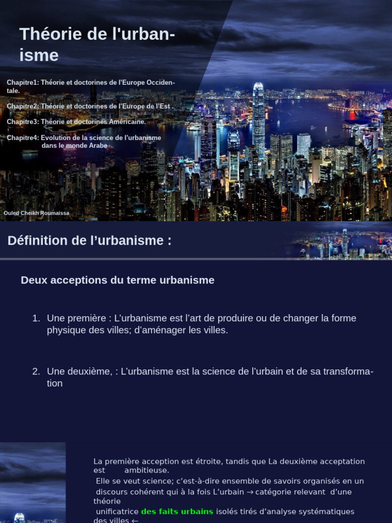 Définition et enjeux de l'urbanisme | PDF