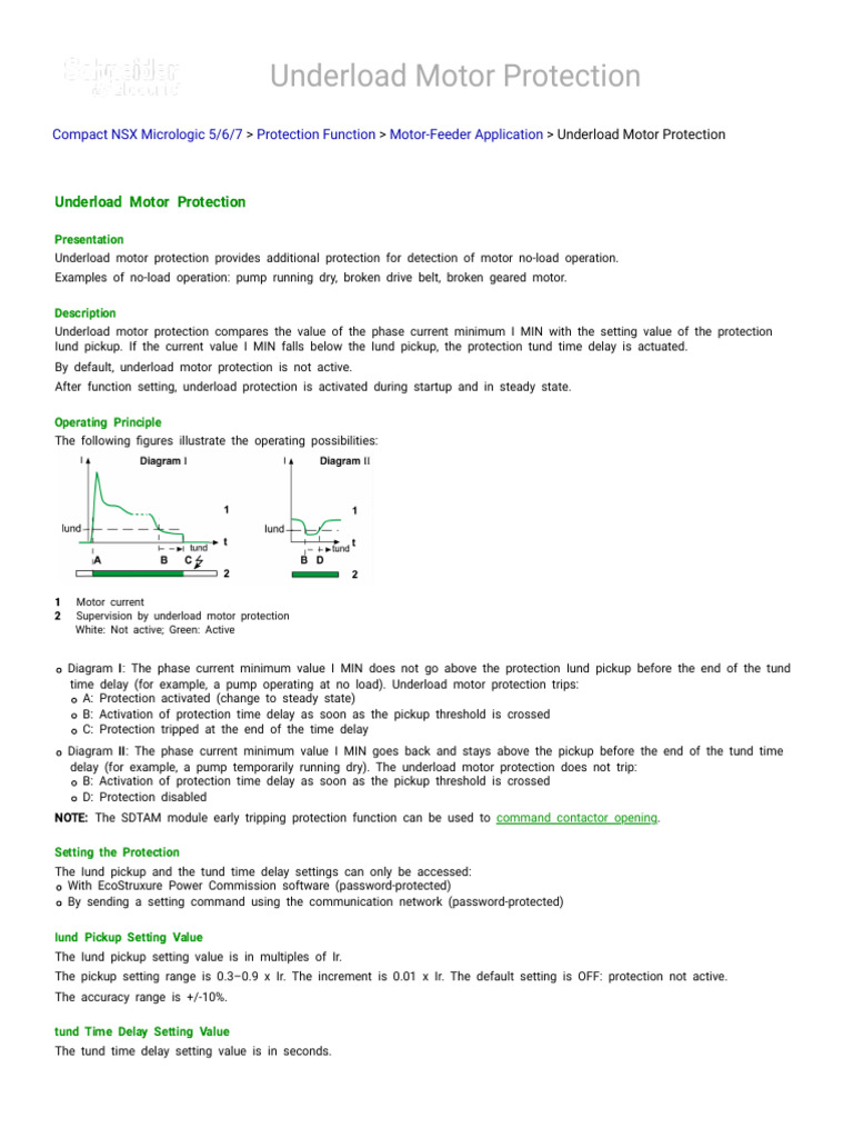 Underload Motor Protection | PDF | Electrical Engineering