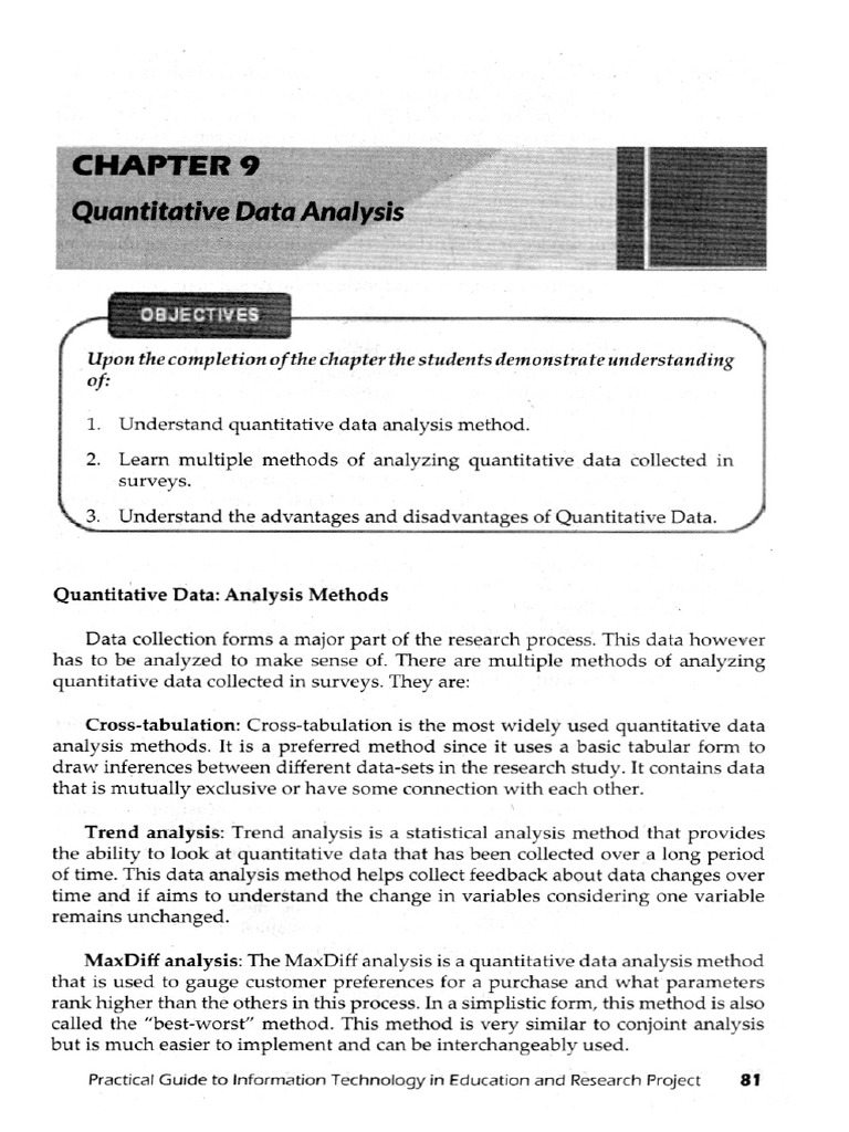 IT3 - Chapter 9 - Quantitative Data Analysis | PDF