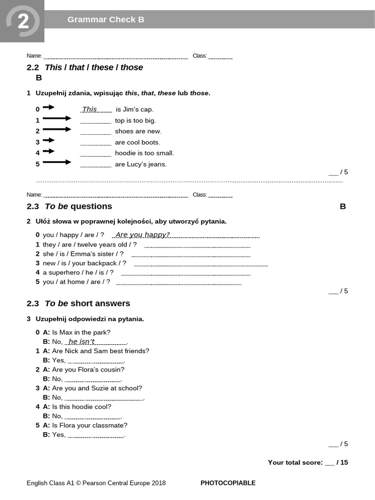Grammar Exercises: This/That & Questions | PDF