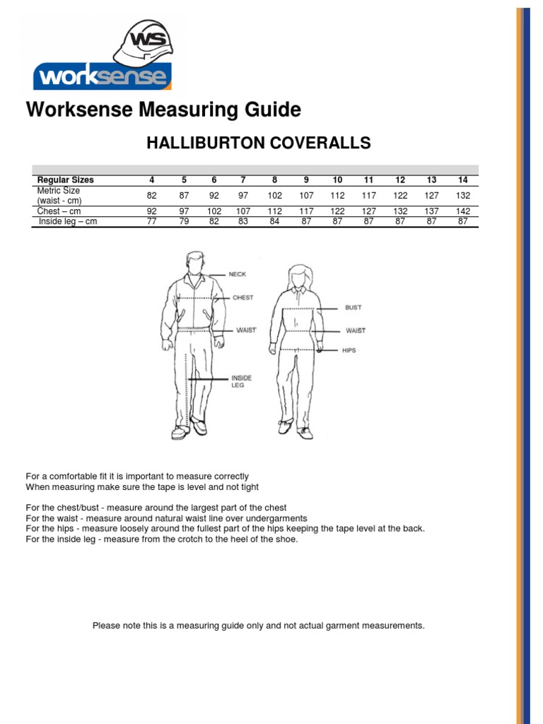 Coverall Measurement Guide | PDF