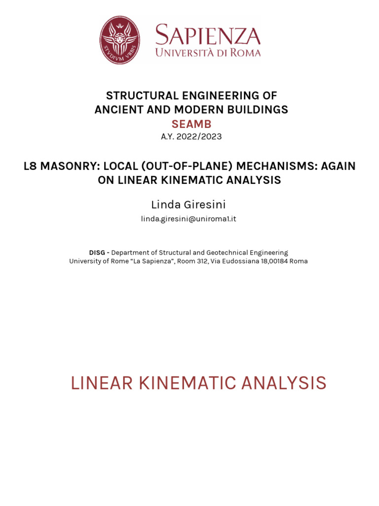 L10 Linear Kinematic Analysis Draft | PDF | Force | Center Of Mass