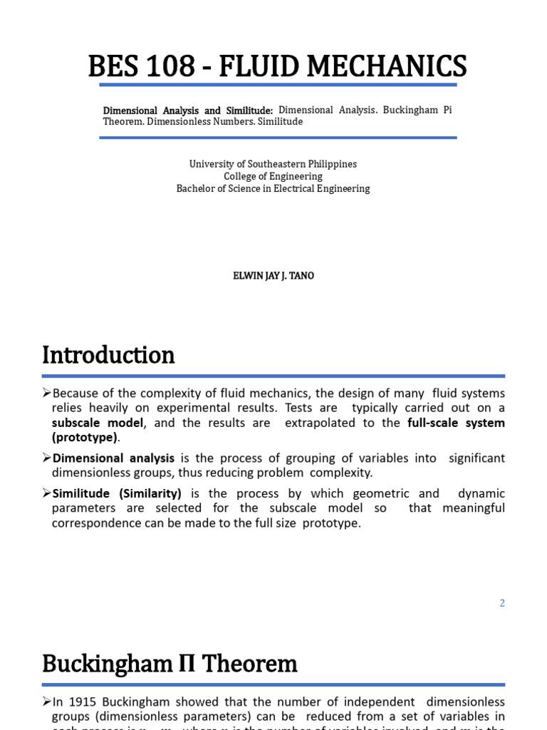 Dimensional Analysis in Fluid Mechanics | PDF | Drag (Physics) | Fluid ...