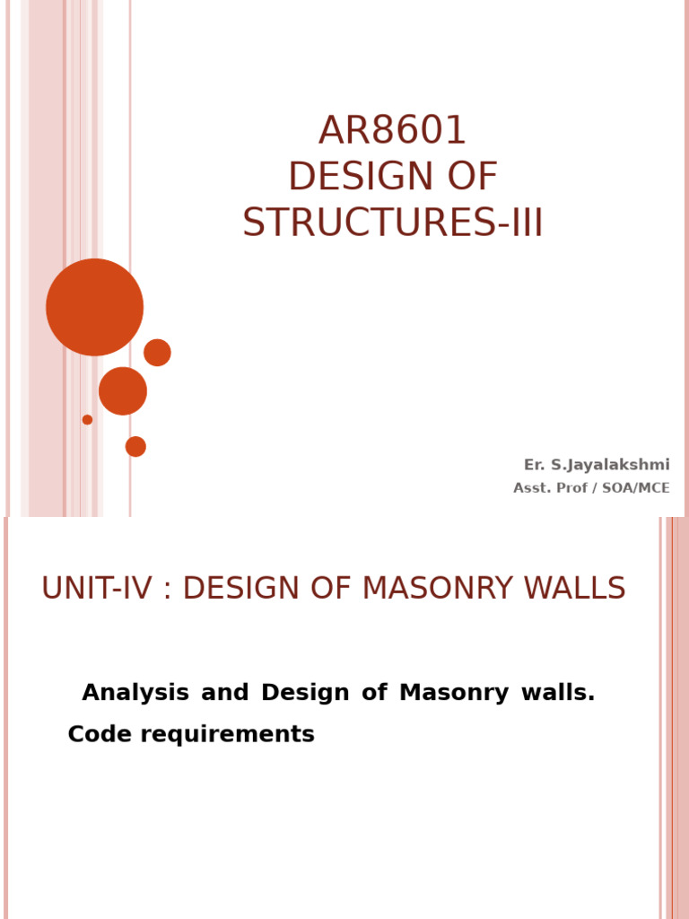 Design - of - Cross Wall | PDF | Masonry | Brick