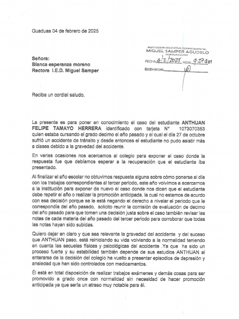 Anthuan Felipe Tamayo Herrera | PDF