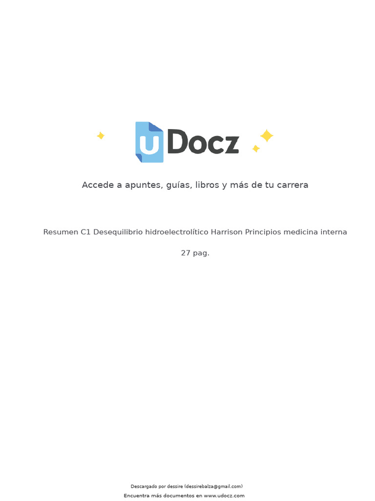 Resumen c1 Desequili 527741 Downloadable 8111943 | PDF | Sodio | Riñón
