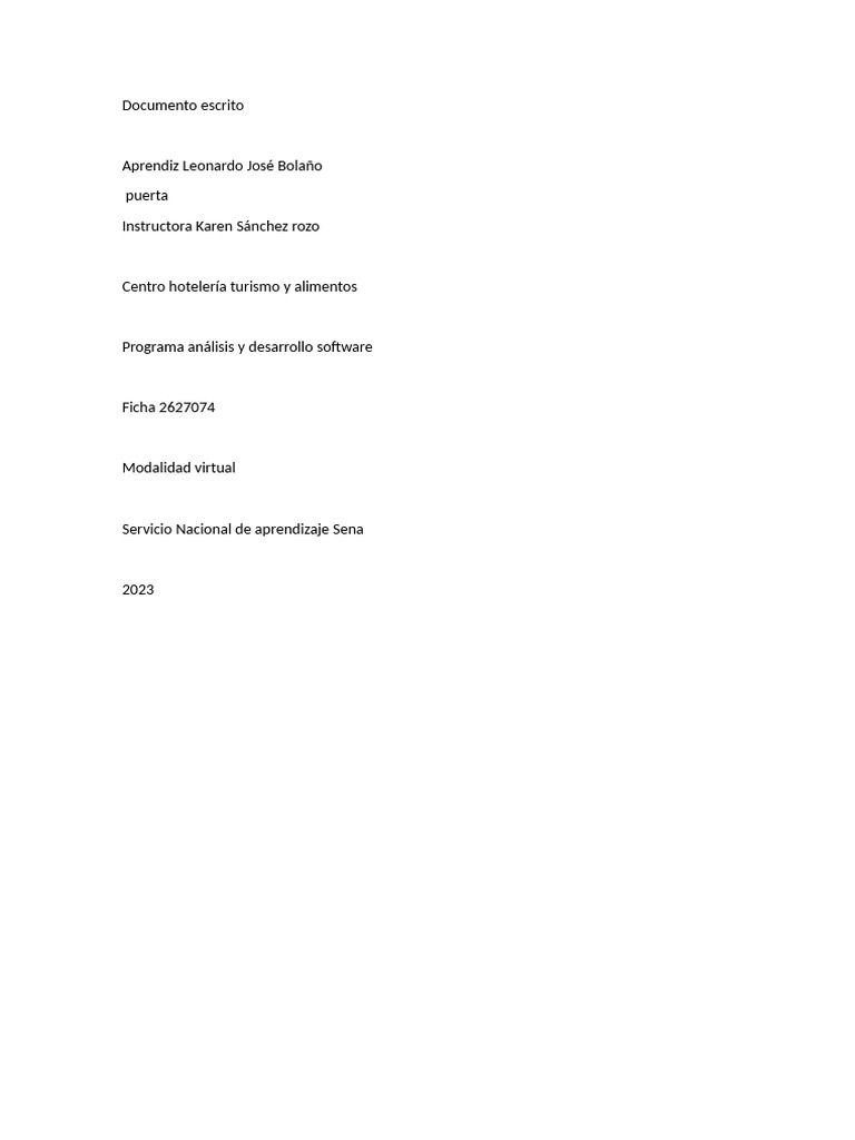 Documento (31) Documentos Escritos | PDF