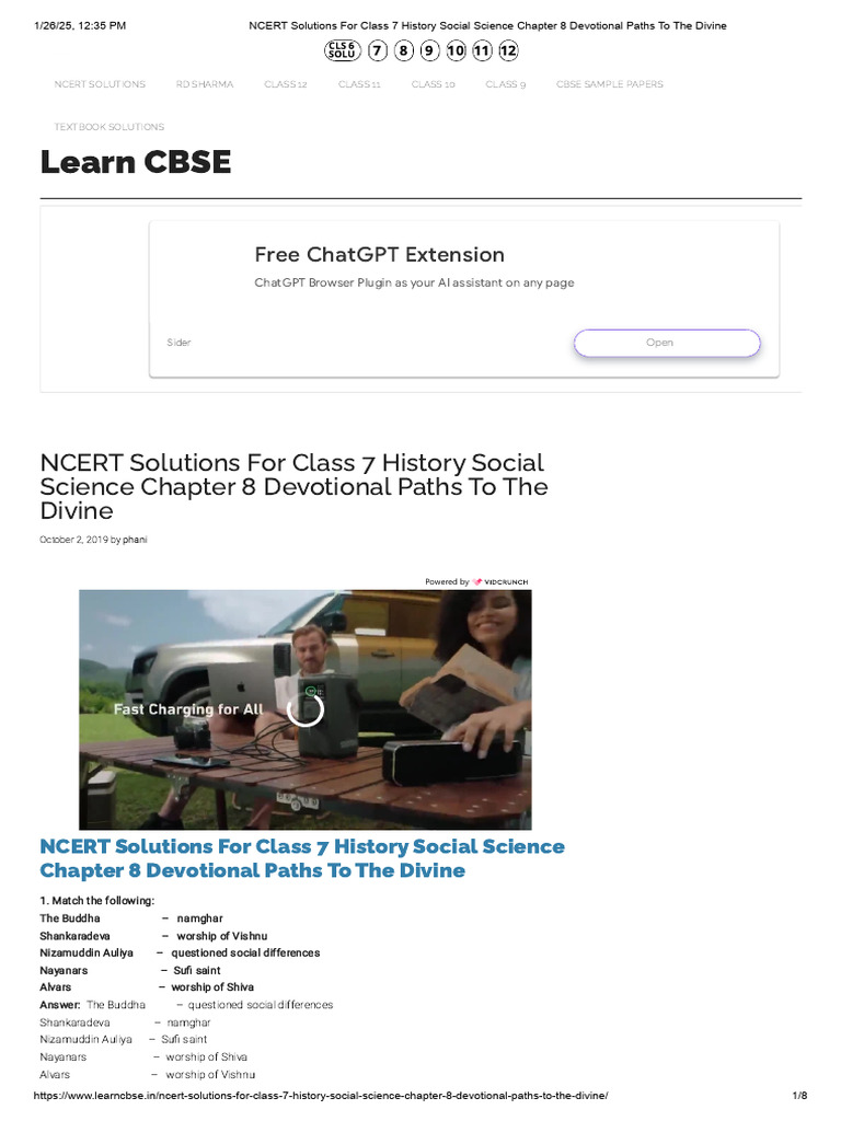 NCERT Solutions For Class 7 History Social Science Chapter 8 Devotional ...