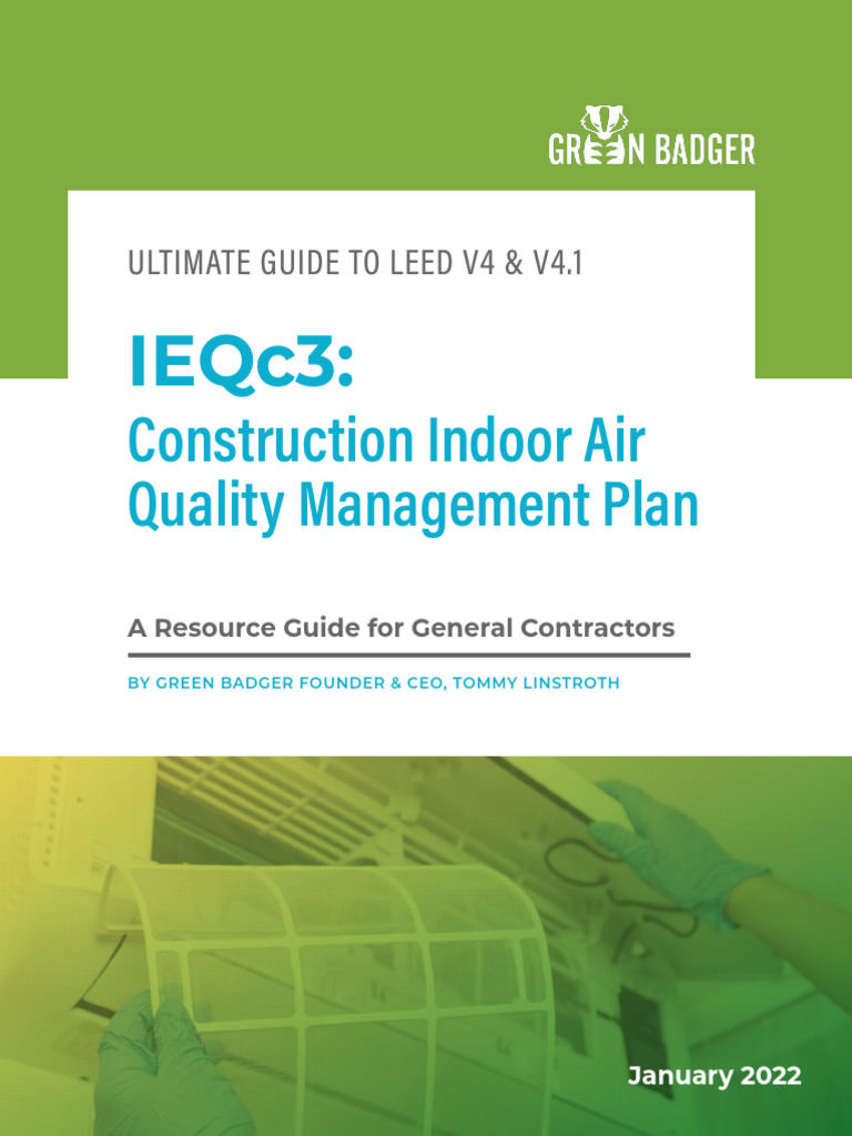 LEED V4 Indoor Air Quality Plan Guide | PDF | Duct (Flow) | Housekeeping