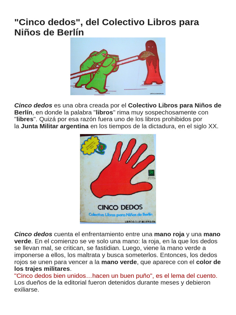 Cinco Dedos | PDF