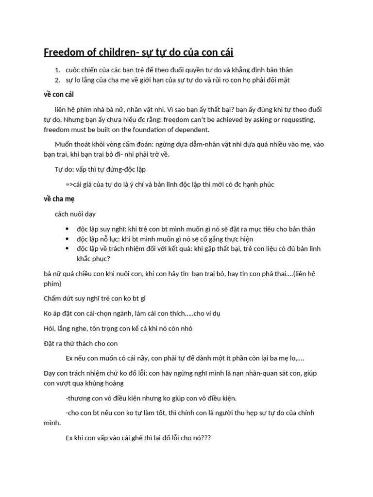 Freedom of Children | PDF