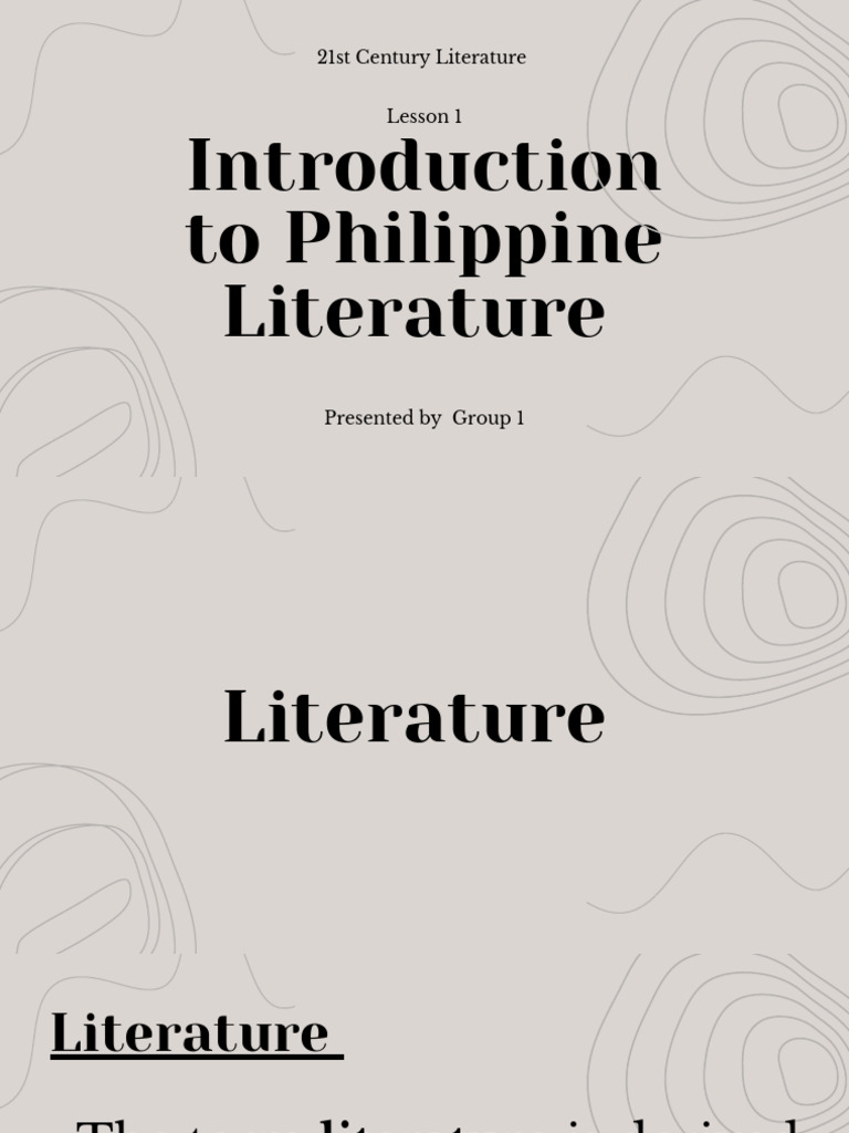 Introduction To Philippine Literature Group 1 Report 20250106 223727 ...