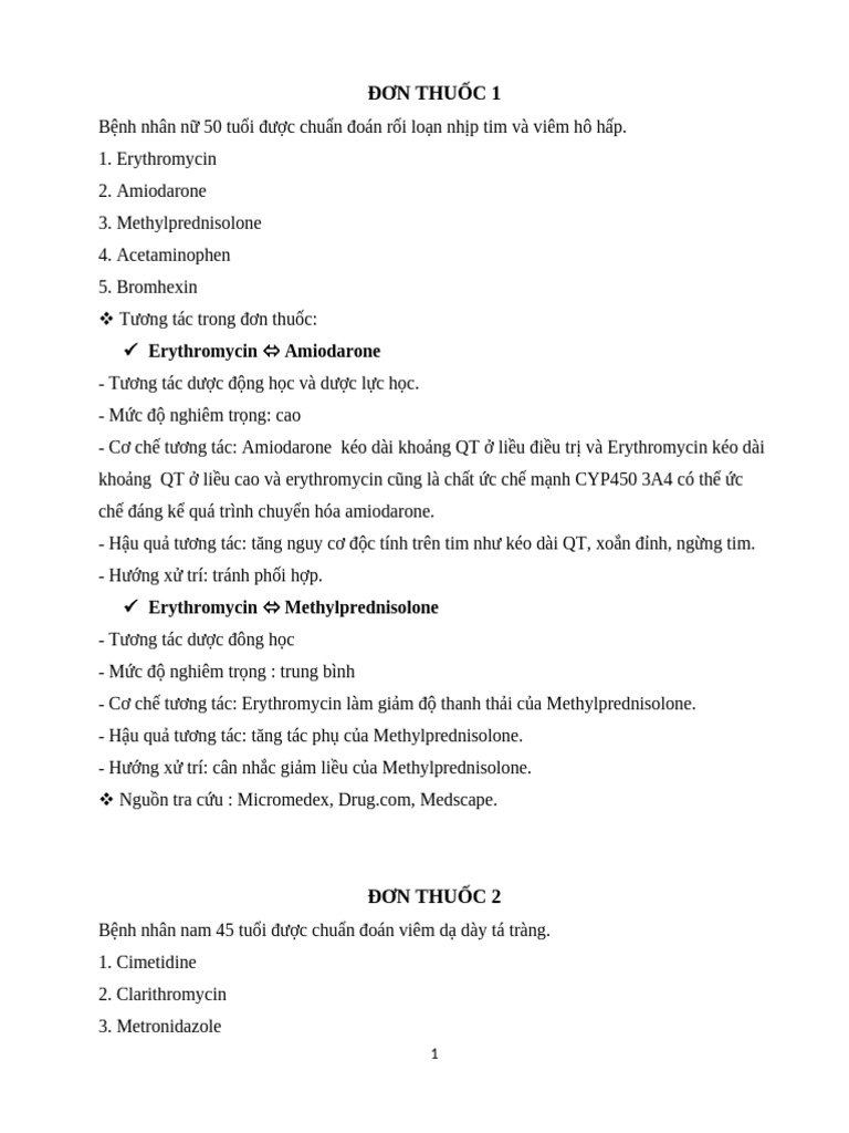 Don Thuoc Tuong Tac | PDF