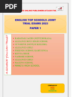 Pre-Mock English Pp1 Qs 2025 | PDF | Syntax | Grammar