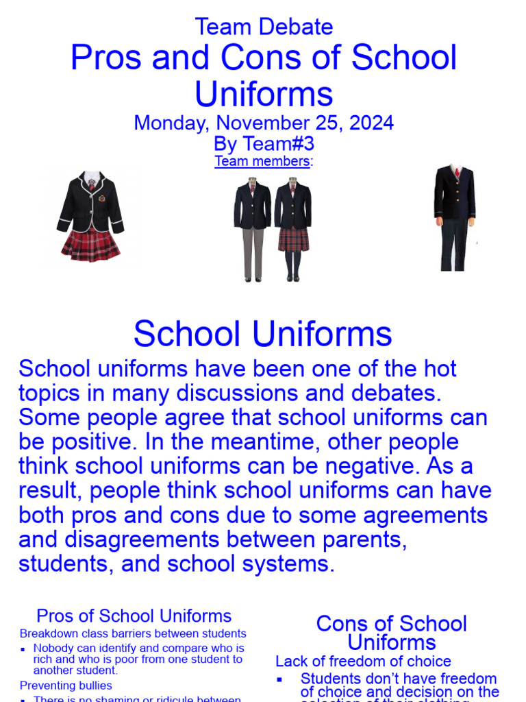 Team Debate-School Uniforms | PDF | Social Psychology