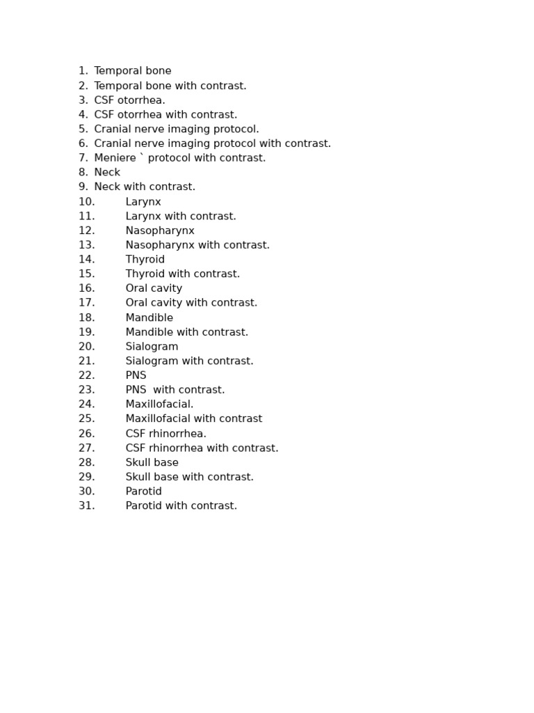 MRI List Tougan | PDF