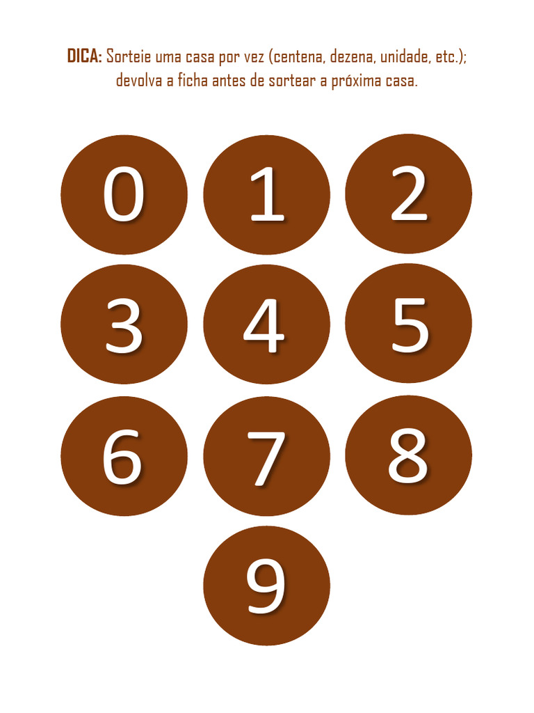 Anexo 1 - Números para Sorteio | PDF