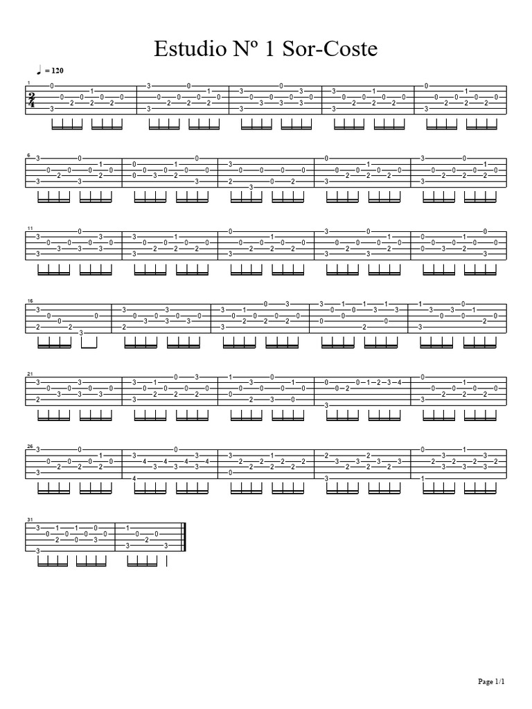 Estudio 1 Sor-Coste | PDF