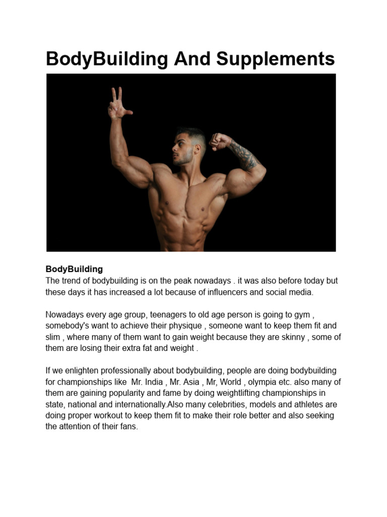 Bodybuilding Essentials: Nutrition & Supplements | PDF | Dietary ...