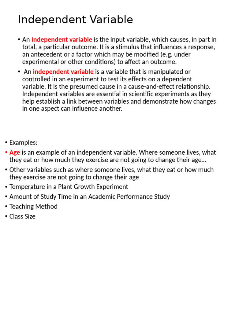 Independent vs Dependent Variables | PDF | Dependent And Independent Variables | Experiment