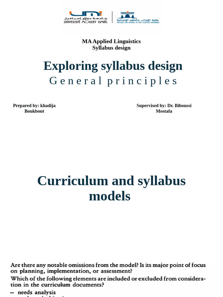 Exploring Syllabus Design | PDF | Verb | Question