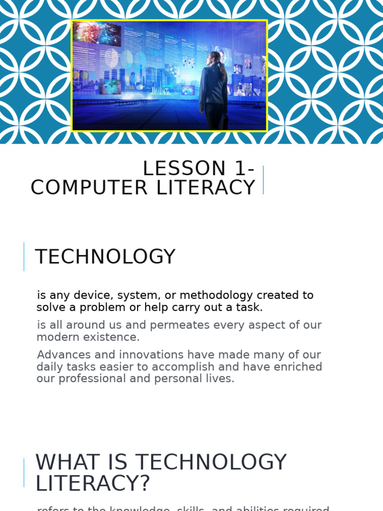 Lesson 1 A - Computer Literacy | PDF | Information Literacy | Computer Security