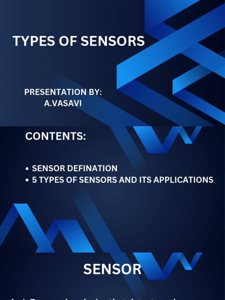 Types of Sensors | PDF