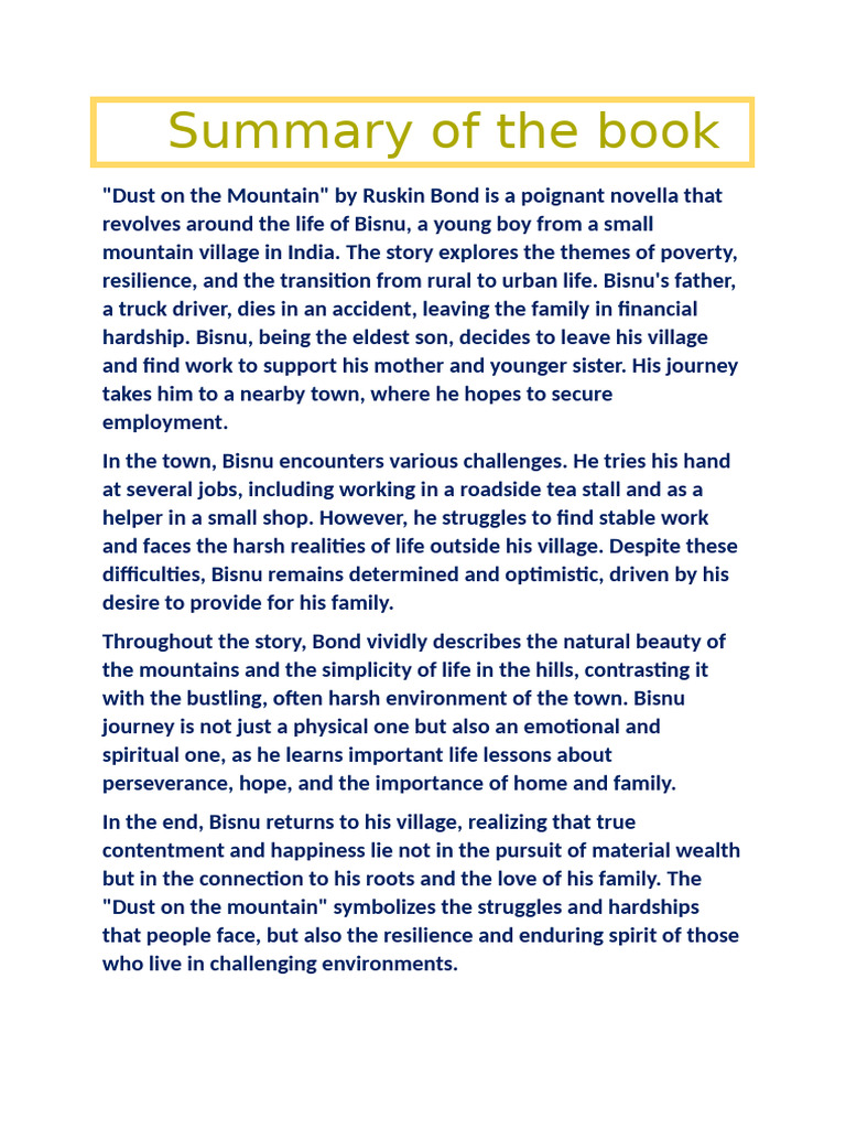 Summary of The Book - Docx Last Final | PDF