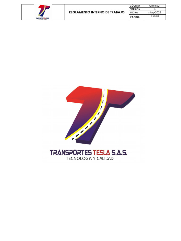 Gth.r.001 Reglamento Interno de Trabajo v2 | PDF | Salario | Tiempo de ...