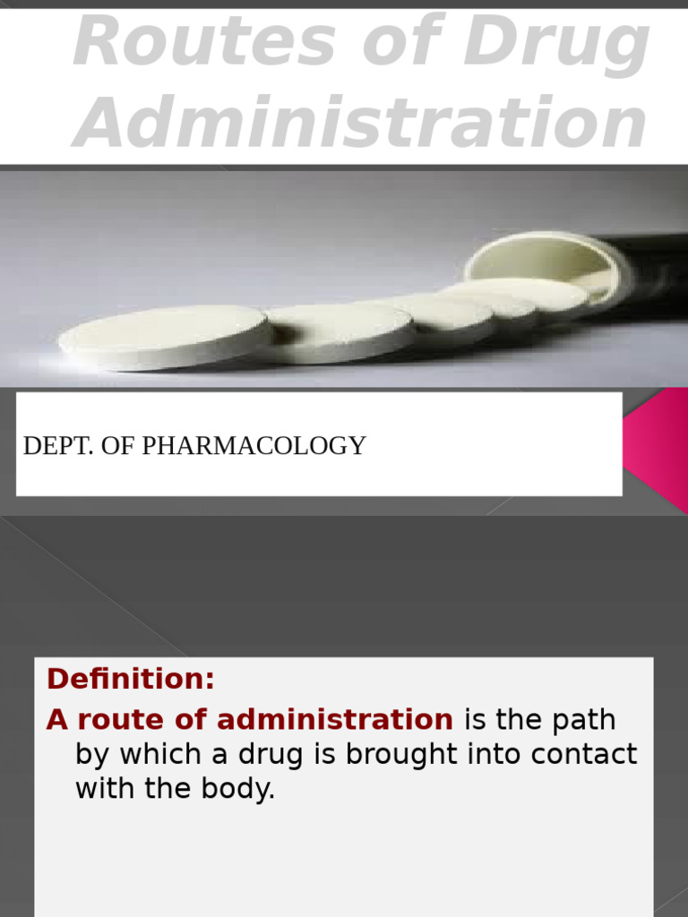 2. Routes of drug administration | PDF | Topical Medication | Medicine